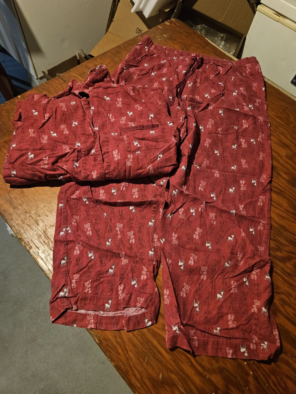 Ambrielle | Intimates & Sleepwear | Ambrielle Red Pajama Set With White ...